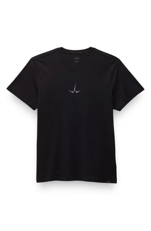 Prana Heritage Logo Organic Cotton Graphic T-shirt - Black