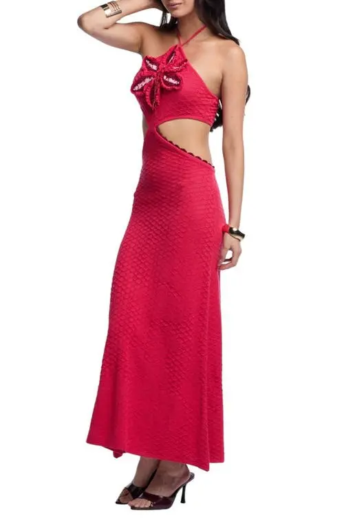 CAPITTANA Carla Crochet Flower Cover-up Dress