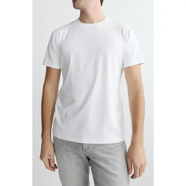 DL1961 Stretch Cotton Rib Crewneck T-shirt - White