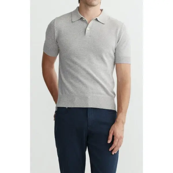 DL1961 Cotton & Cashmere Polo - Concrete