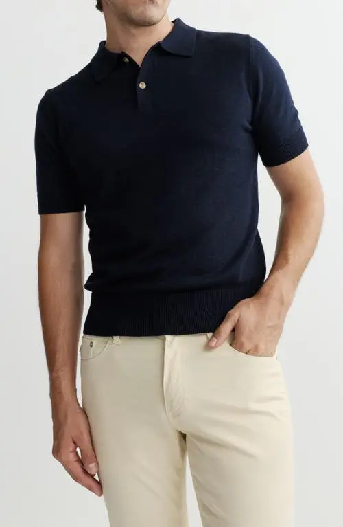 DL1961 Cotton & Cashmere Polo - Navy