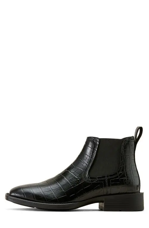 Ariat Booker Wide Square Toe Western Chelsea Boot - Black