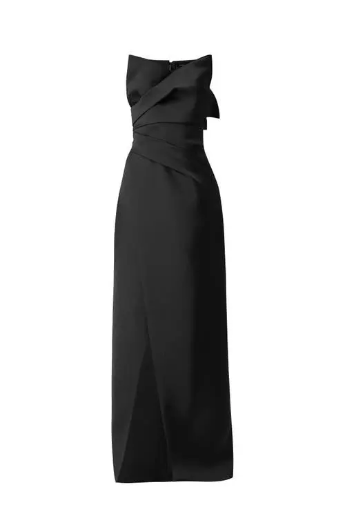 IVONNE Strapless Gown With Front Leg Opening