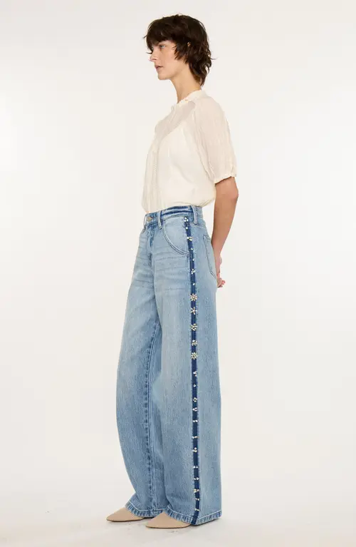 KANCAN Gianna Low Slung Baggy Wide Jeans