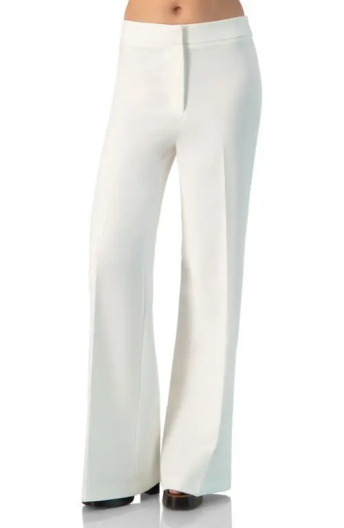 IVONNE Wide Leg Straight Pants - Ivory