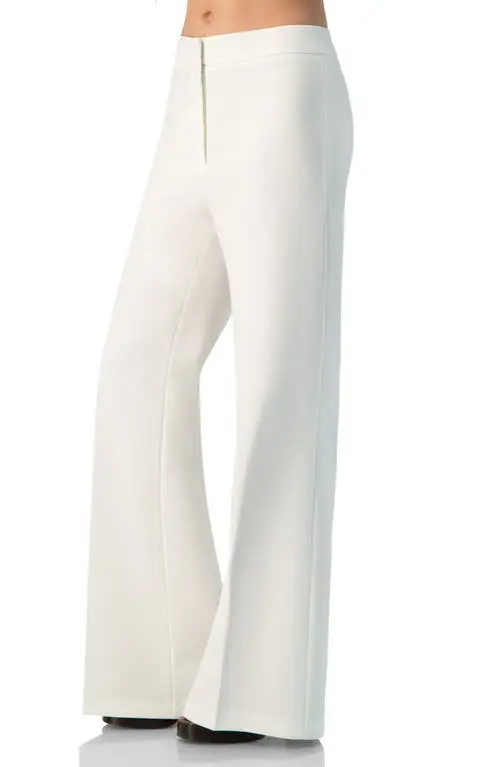 IVONNE Wide Leg Straight Pants - Ivory