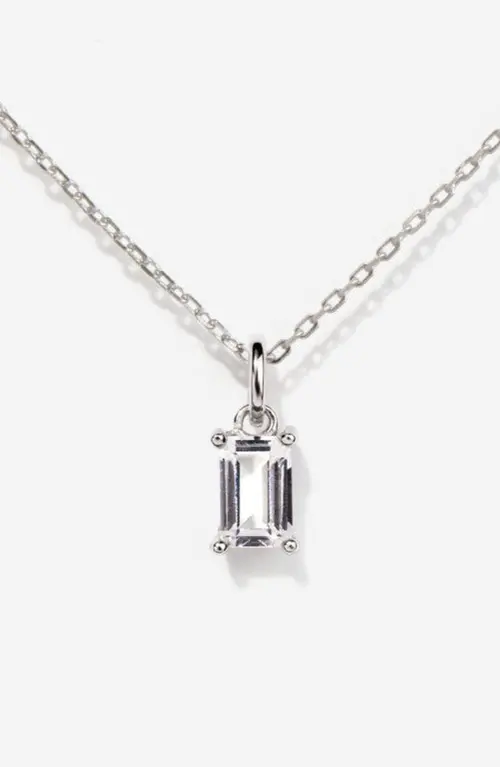 LITTLE SKY STONE Silver Pendant Necklace - Moissanite