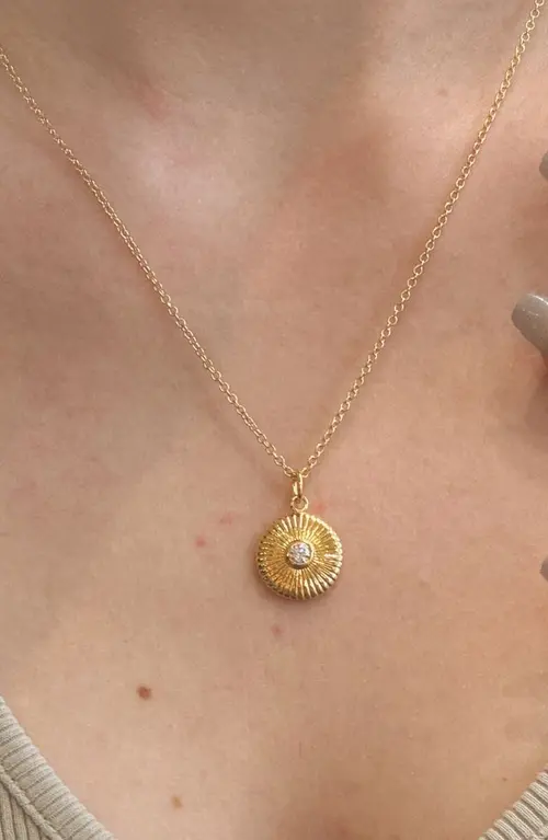 LITTLE SKY STONE Sunburst Pendant Necklace