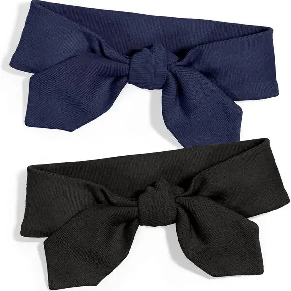 CITY THREADS Knotted Headband 2-pack - Black/navy