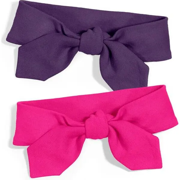 CITY THREADS Knotted Headband 2-pack - Hot Pink/purple