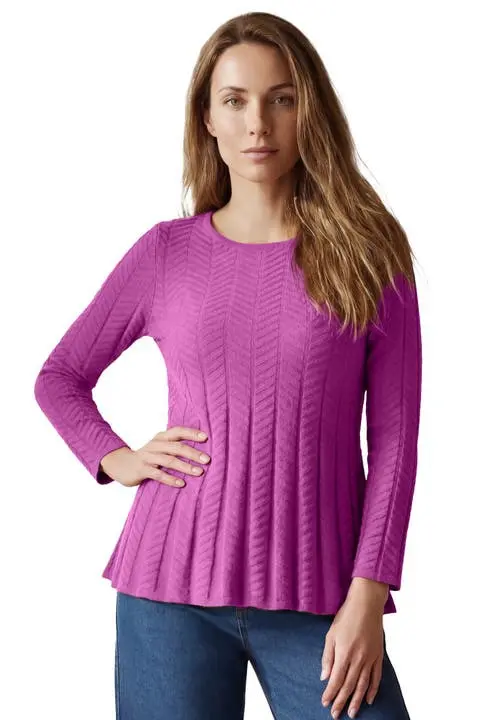 JESSICA LONDON Crochet Button-front Cardigan - Deep Orchid