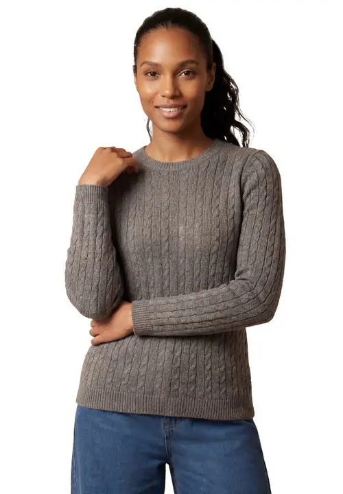 JESSICA LONDON Crochet Cardigan - Medium Heather Grey
