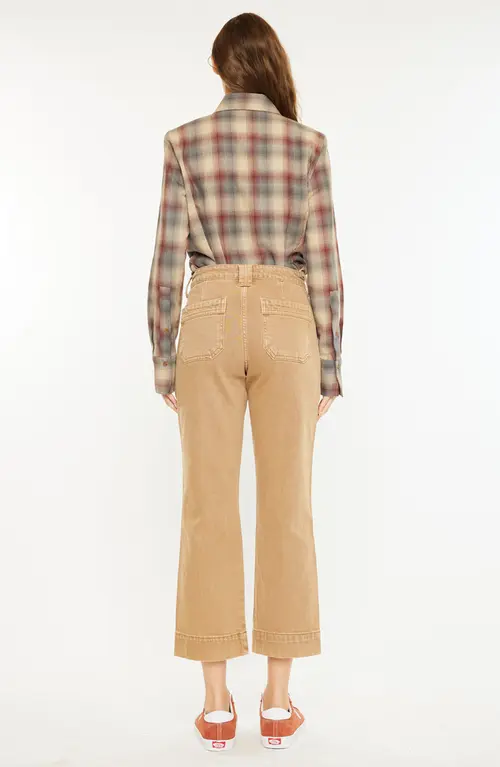 KANCAN High Rise Slim Straight Leg Cargo Jeans