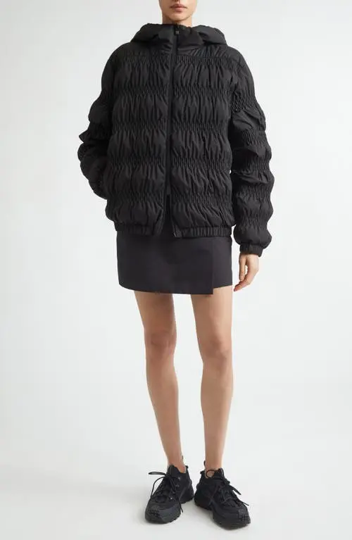 Moncler Noyer Gathered Quilted Down Jacket
