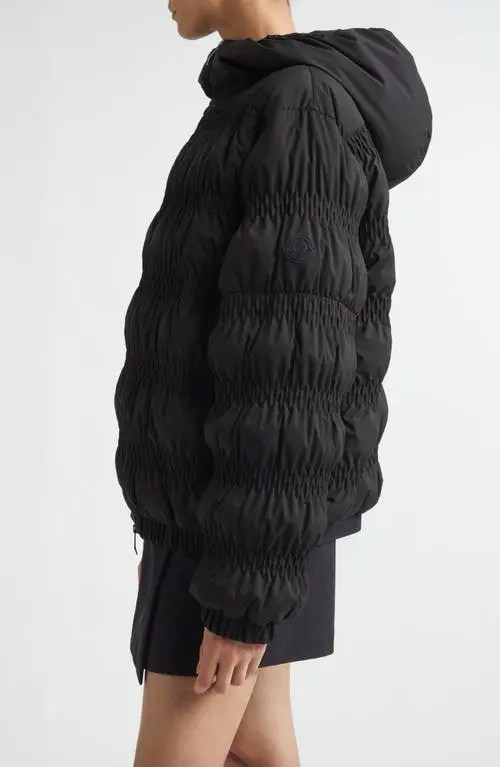 Moncler Noyer Gathered Quilted Down Jacket
