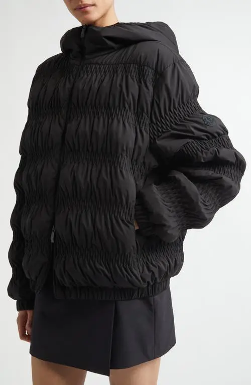 Moncler Noyer Gathered Quilted Down Jacket