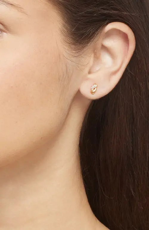 MISSOMA Molten Snow Stud Earrings