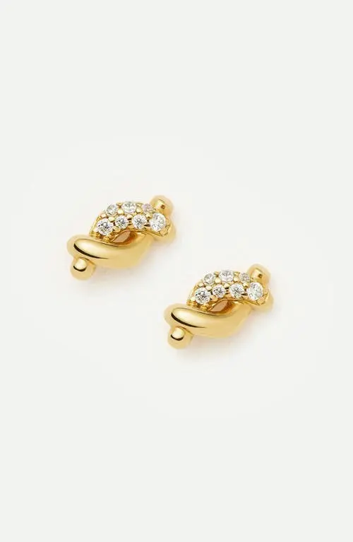 MISSOMA Molten Snow Stud Earrings
