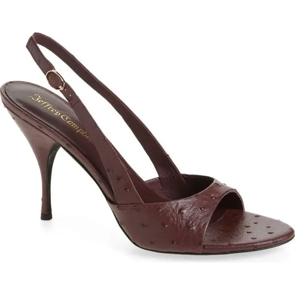 Jeffrey Campbell Triomphe Slingback Sandal - Wine Ostrich