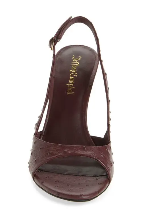 Jeffrey Campbell Triomphe Slingback Sandal - Wine Ostrich