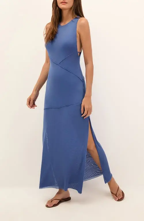 VIX PAULA HERMANNY Taly Mesh Cover-up Midi Dress - Blue