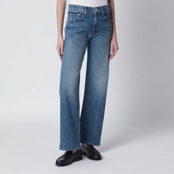 MOTHER The Mid Rise Lasso Sneak Jeans - Blue