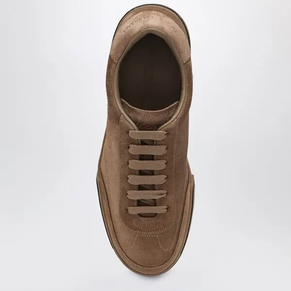 Dolce & Gabbana Hazelnut Suede Portofino Light Sneakers - Brown