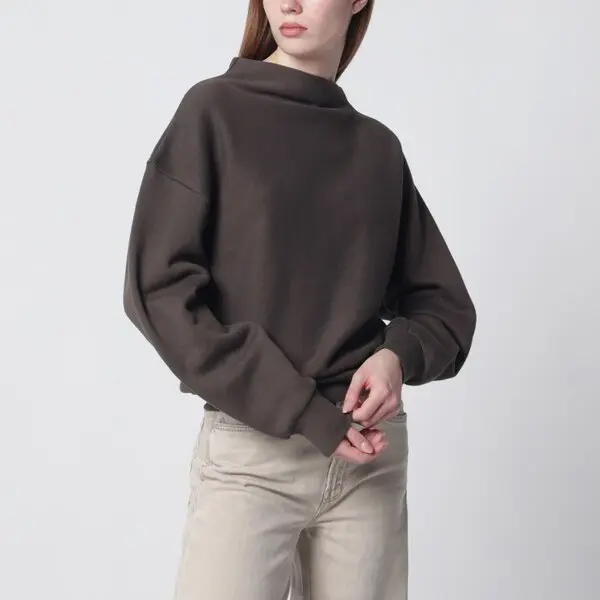 6397 Draped Sweatshirt - Brown