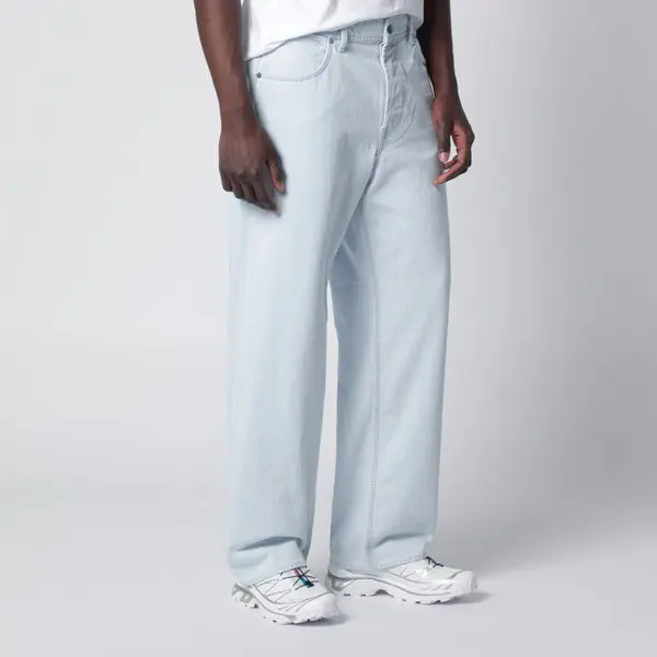 Stone Island Bleached Indigo Wide-leg Jeans