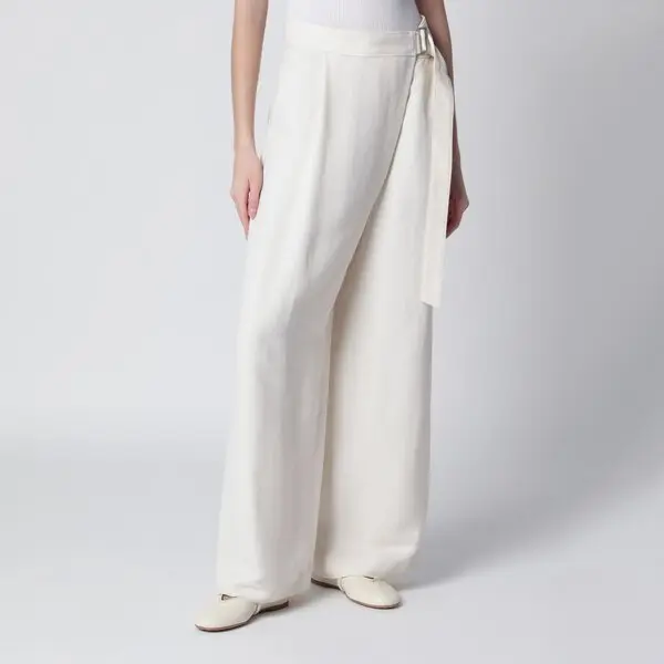 Brunello Cucinelli Sartorial Wrap Trousers - White