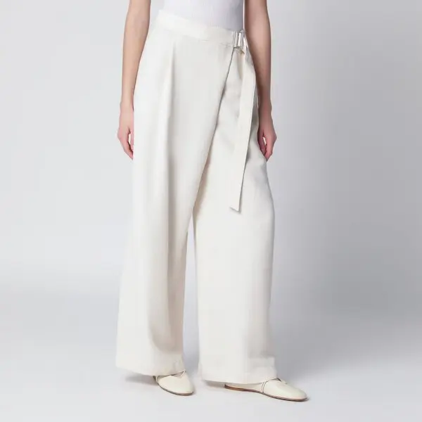 Brunello Cucinelli Sartorial Wrap Trousers - White