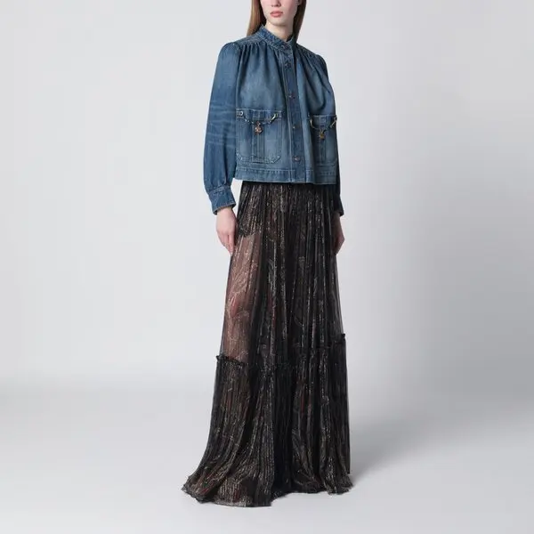 Chloé Gathered Denim Jacket