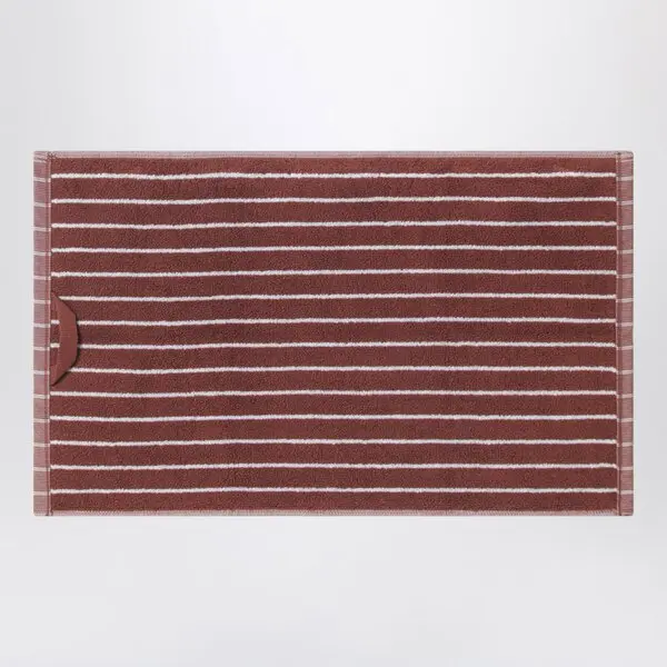 TEKLA Striped Reddish-brown Guest Towel 30x50 Cm
