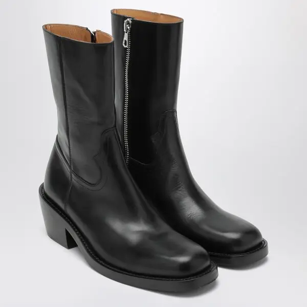 Dries Van Noten Leather Ankle Boots