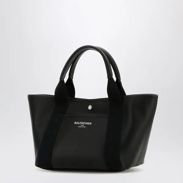 Balenciaga Biarritz Leather Shopping Bag - Black