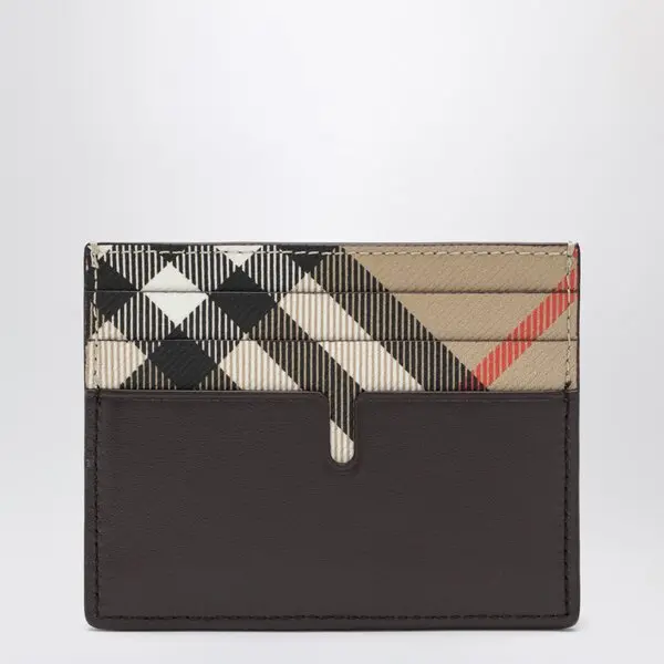 Burberry Pop Card Holder In With Check Pattern