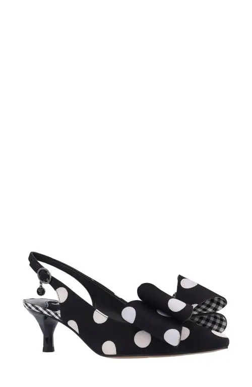 J. Reneé Delmare Slingback Pump - Black/white