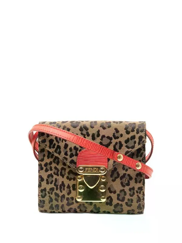 Fendi 20th Century Mini Leopard Print Crossbody Bag