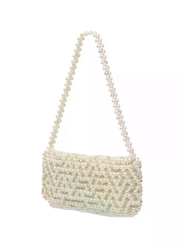 0711 TBILISI May Beaded Shoulder Bag - Neutrals
