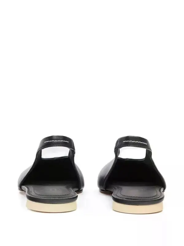 MAISON MARGIELA Square-toe Slingback Flat Pumps - Black