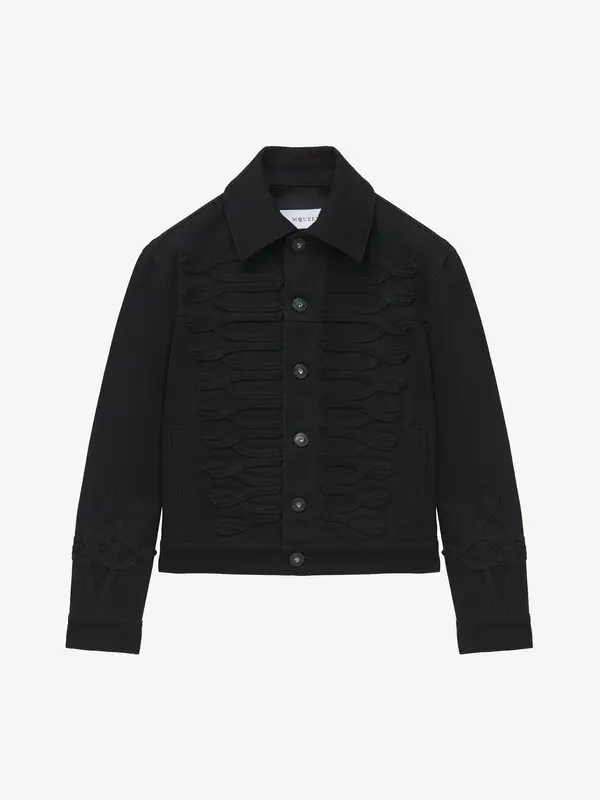 Alexander McQueen Frogging Detail Denim Jacket