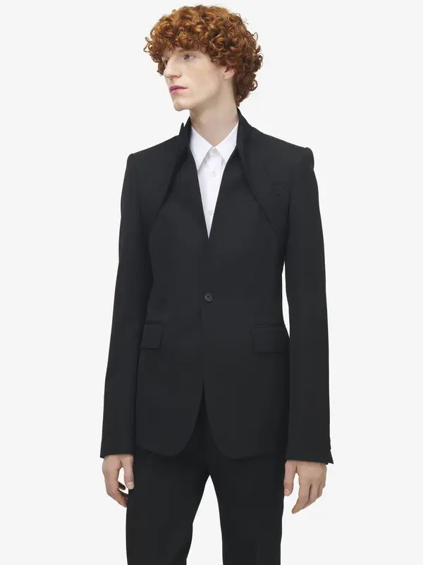 Alexander McQueen Reverse Lapel Single-breasted Jacket