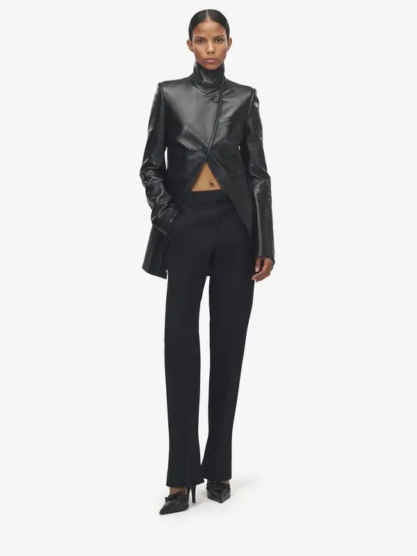 Alexander McQueen Cutaway Leather Jacket