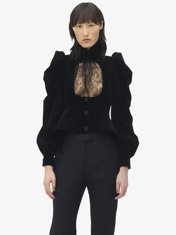 Alexander McQueen Velvet Panel Jacket