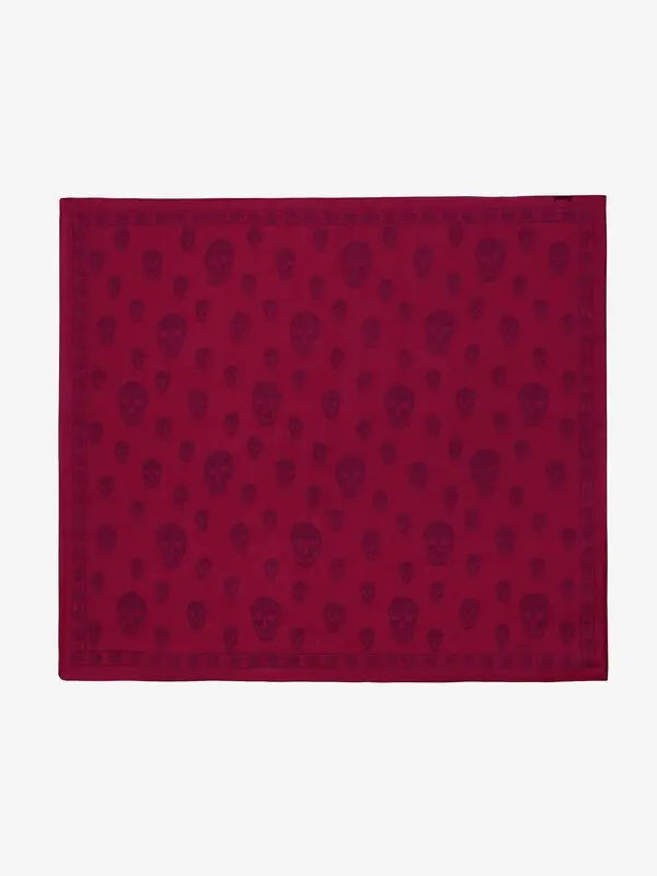 Alexander McQueen Classic Skull Foulard - Crimson/bordeaux