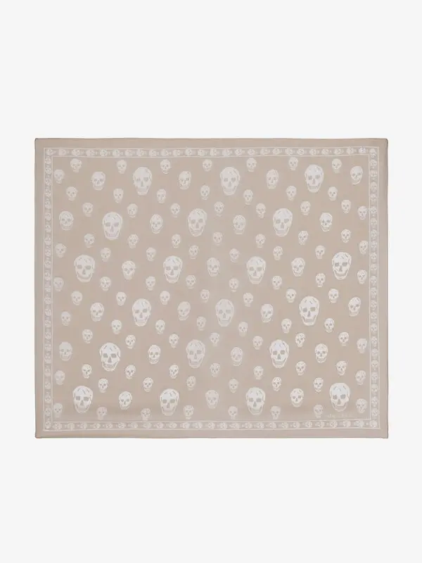 Alexander McQueen Classic Skull Foulard - Ivory/beige