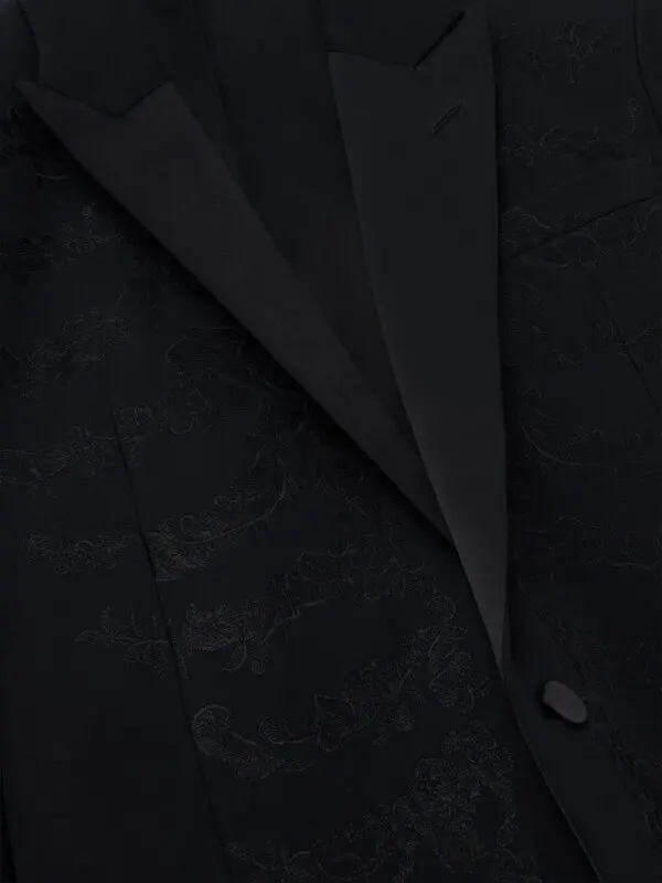Alexander McQueen Lace Ribcage Embroidery Single-breasted Jacket