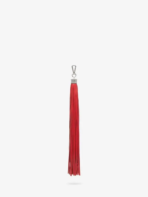 Alexander McQueen Leather Tassel Charm - Red