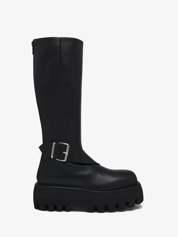 Alexander McQueen Sofa Knee-high Buckle Boot