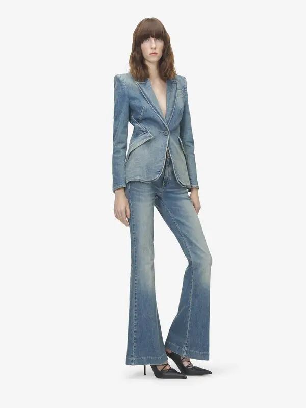 Alexander McQueen Narrow Bootcut Denim Trousers